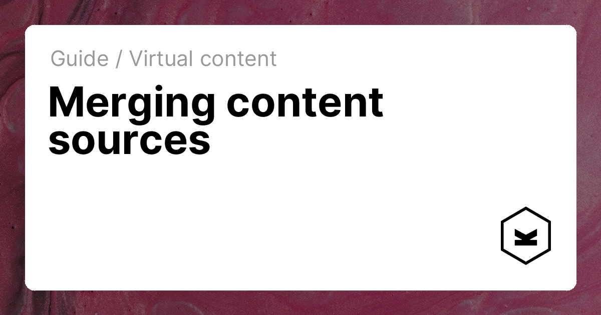 Merging content sources | Kirby CMS