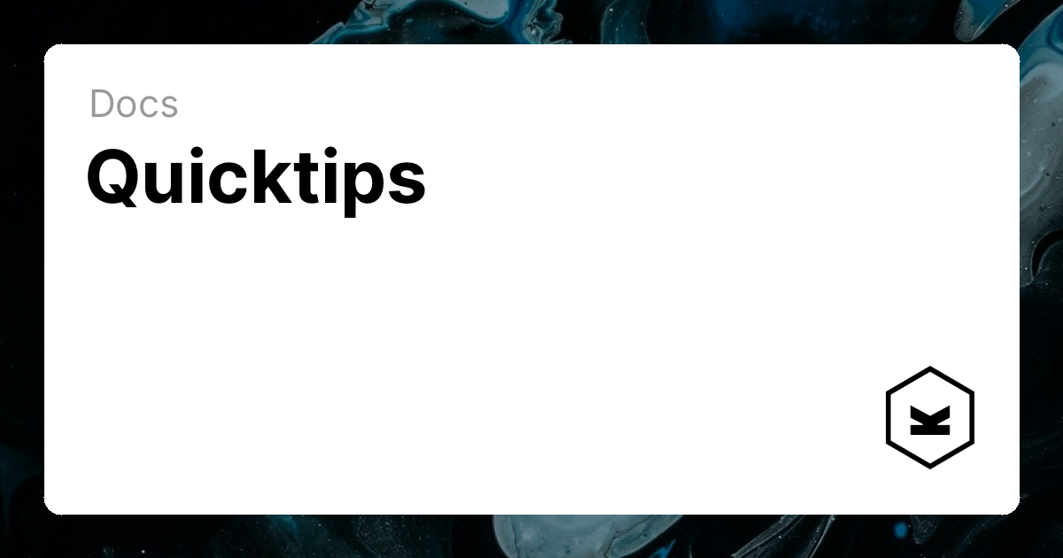 Quicktips | Kirby CMS
