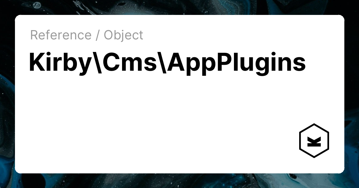 AppPlugins | Kirby CMS