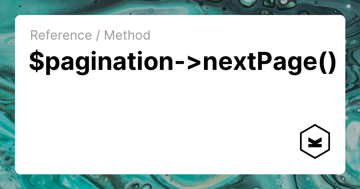 $pagination->nextPage() | Kirby CMS