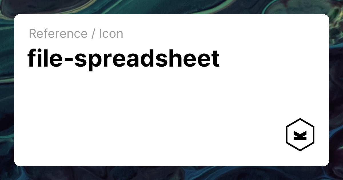 file-spreadsheet | Kirby CMS
